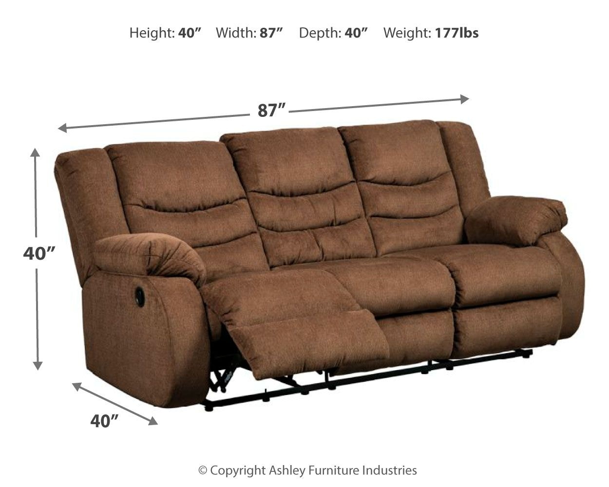 Ashley Tulen Reclining Sofa 9860588 - Portland, OR | Key Home Furnishings