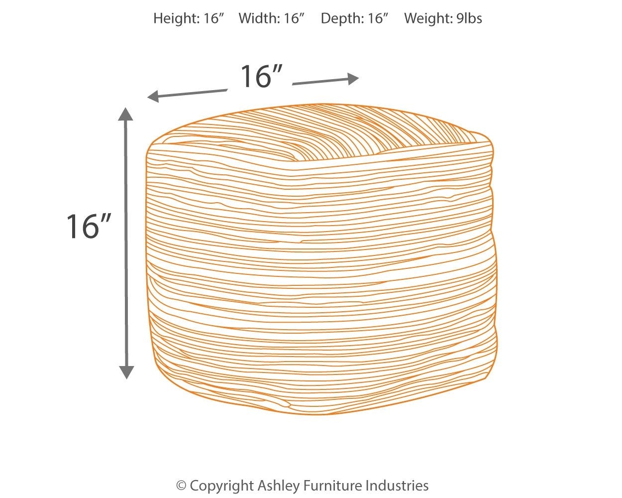 Ashley Absalom Pouf A1000550 - Portland, OR | Key Home Furnishings