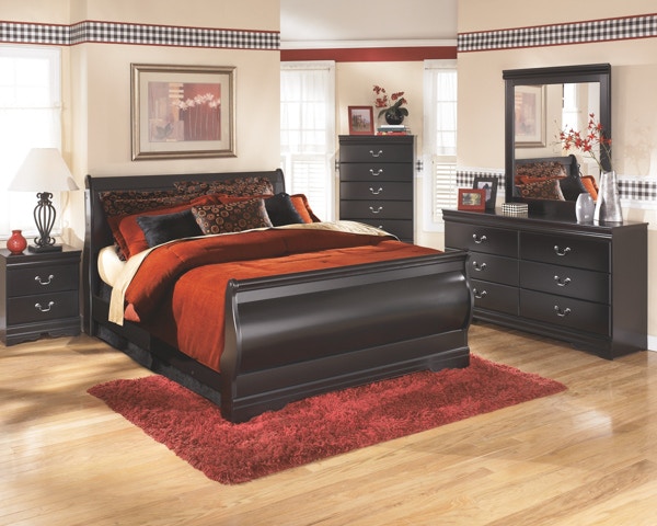 Ashley Huey Vineyard 6 Piece King Sleigh Bedroom Set B128-31-36-46-78 ...