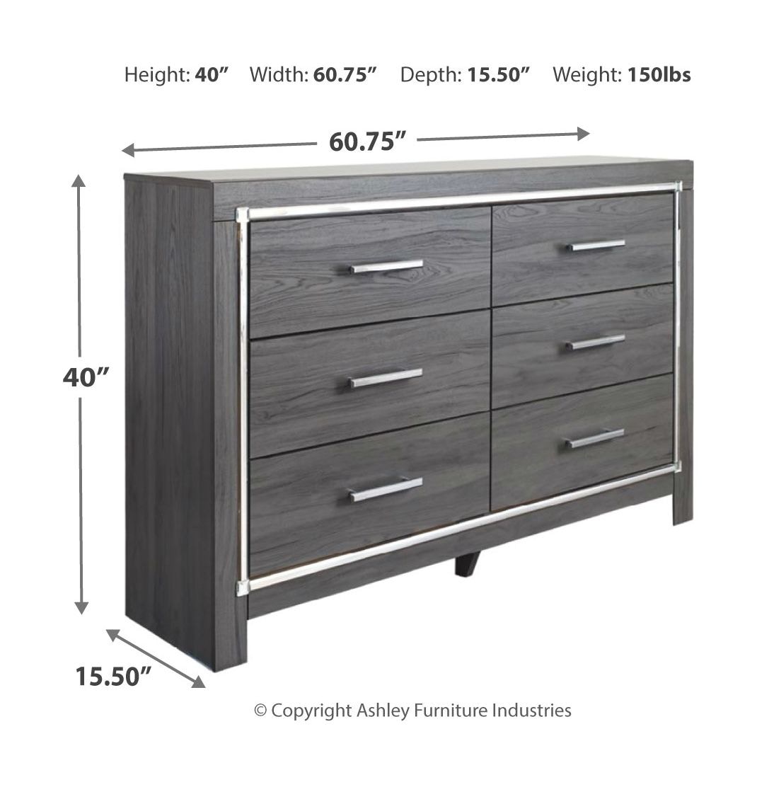 Ashley Lodanna 5 Piece King Upholstered Panel Bedroom Set B214-31-36-46 ...