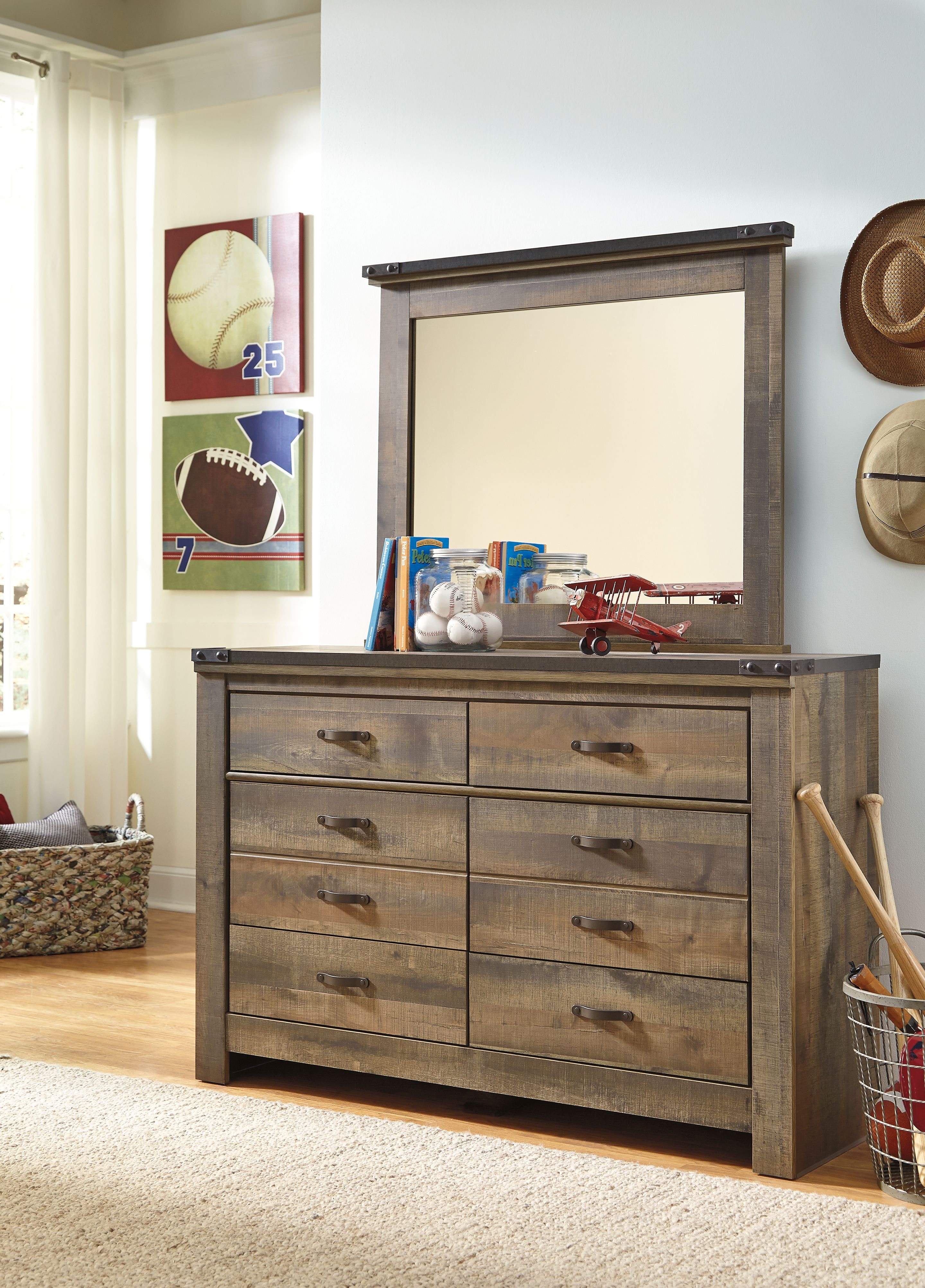 Ashley Trinell Twin Bookcase Bed Set - 6 Piece Twin Bed Set B446-21-26 ...