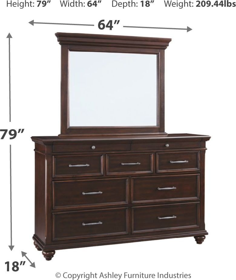 Ashley Brynhurst 7 Piece Queen Panel Bedroom Set B788-31-36-57-54S-96 ...