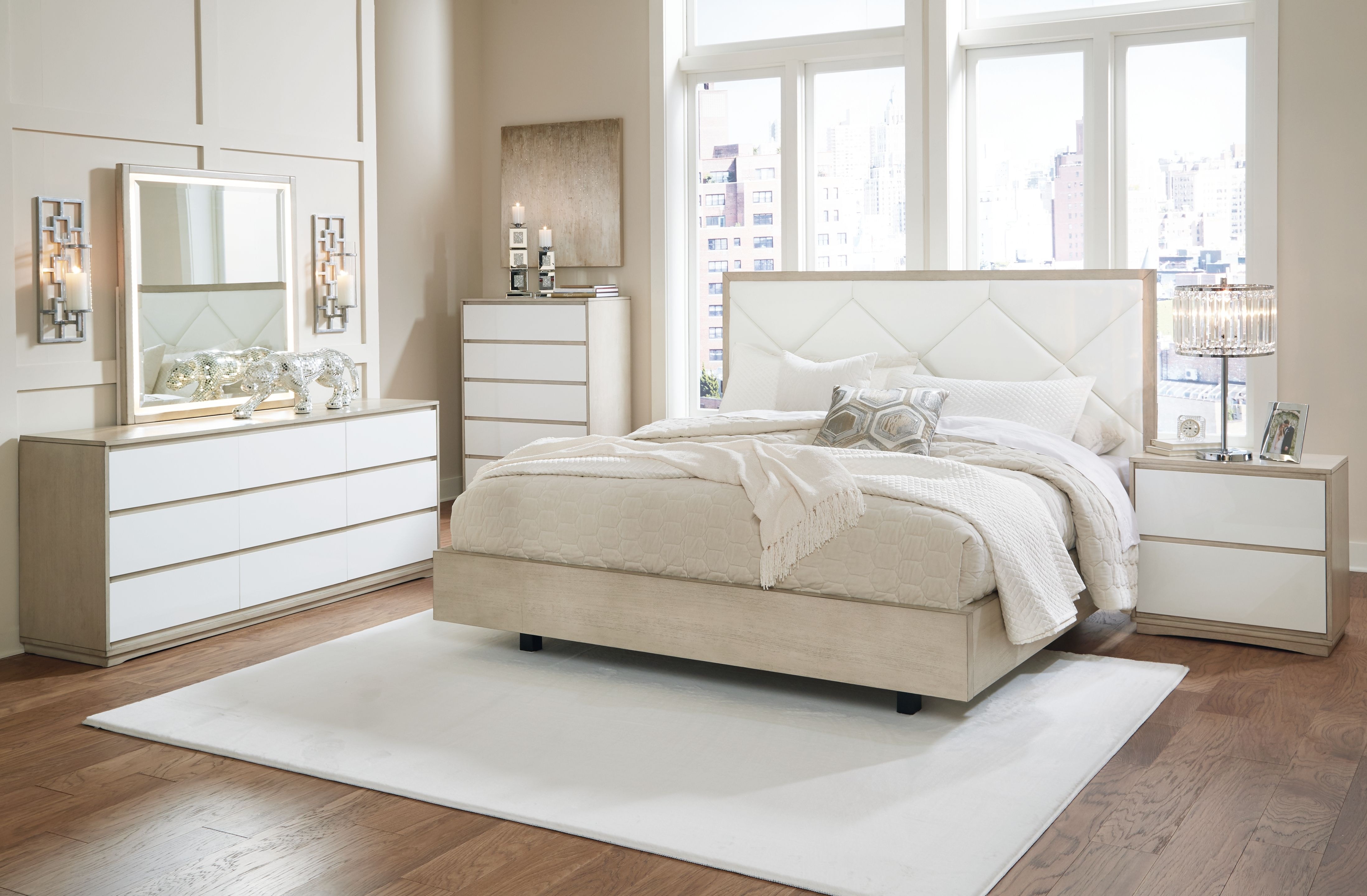 White california king bed set store
