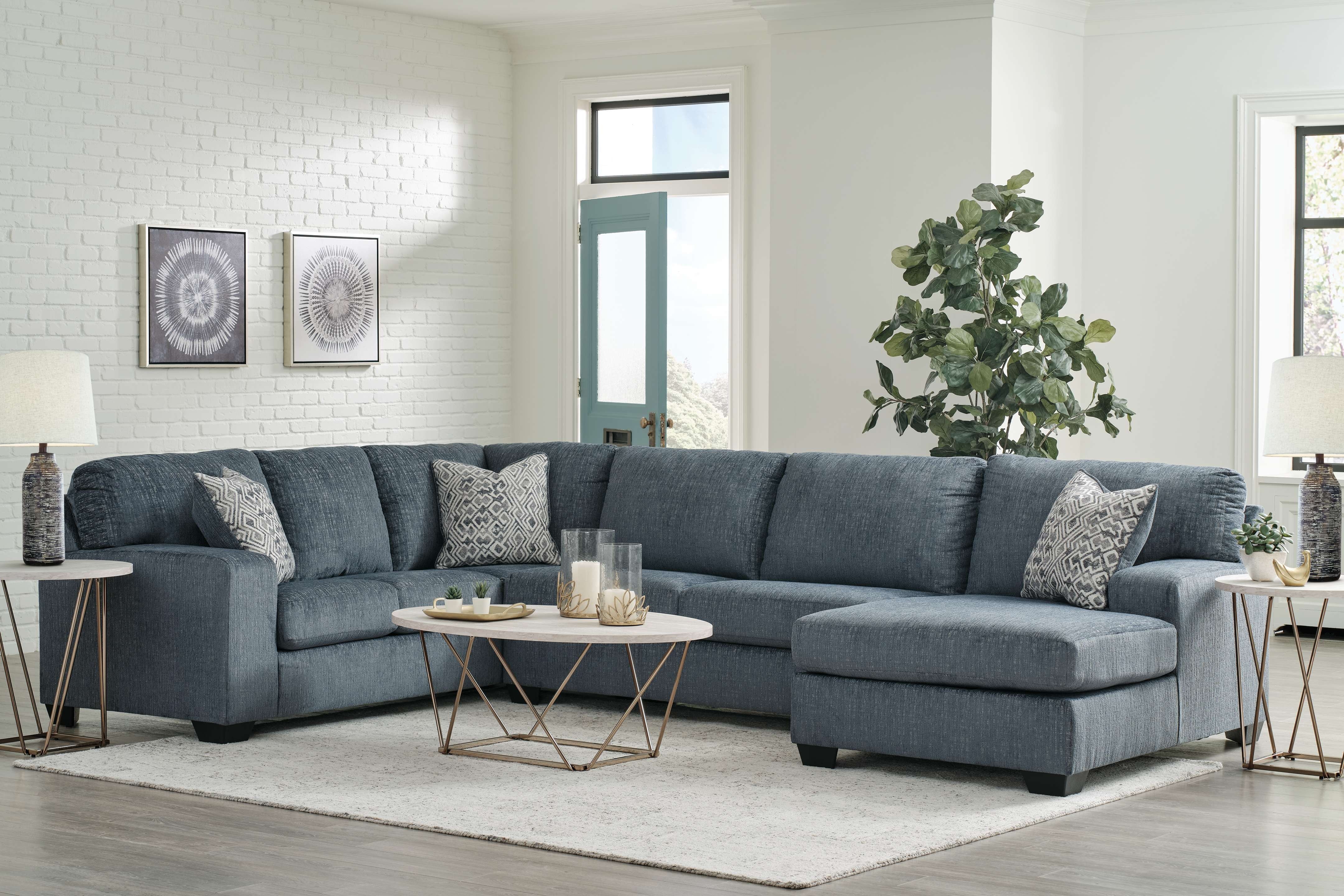 Ashley blue sectional store