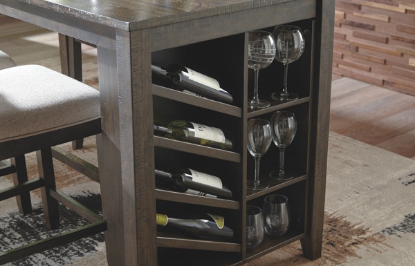 Ashley Rokane 3 Piece Rectangular Counter Table Set D397-32-024-2 ...