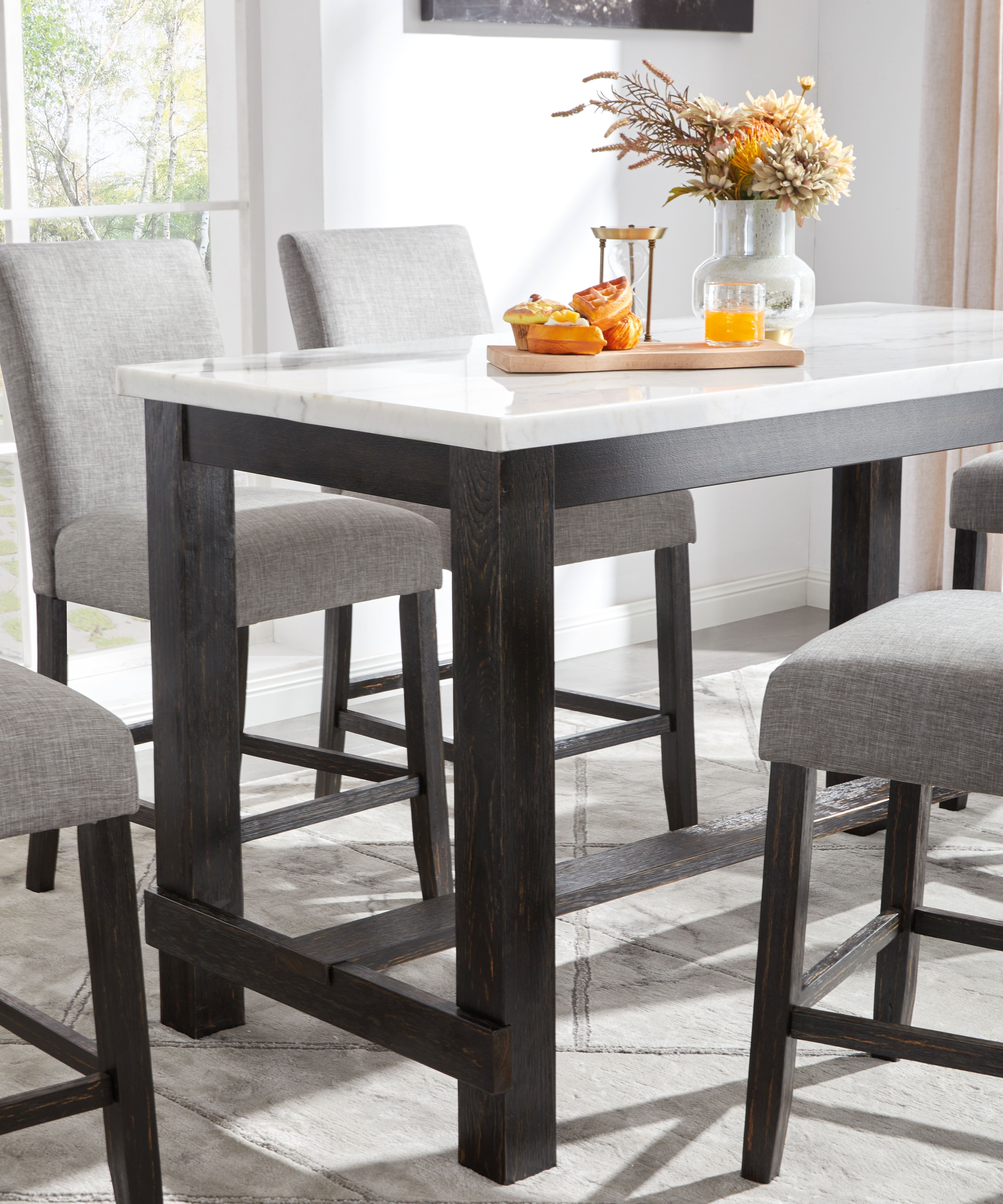 Ashley Jeanette 7 Piece Rectangular Counter Table Set D702-23-024-6 ...