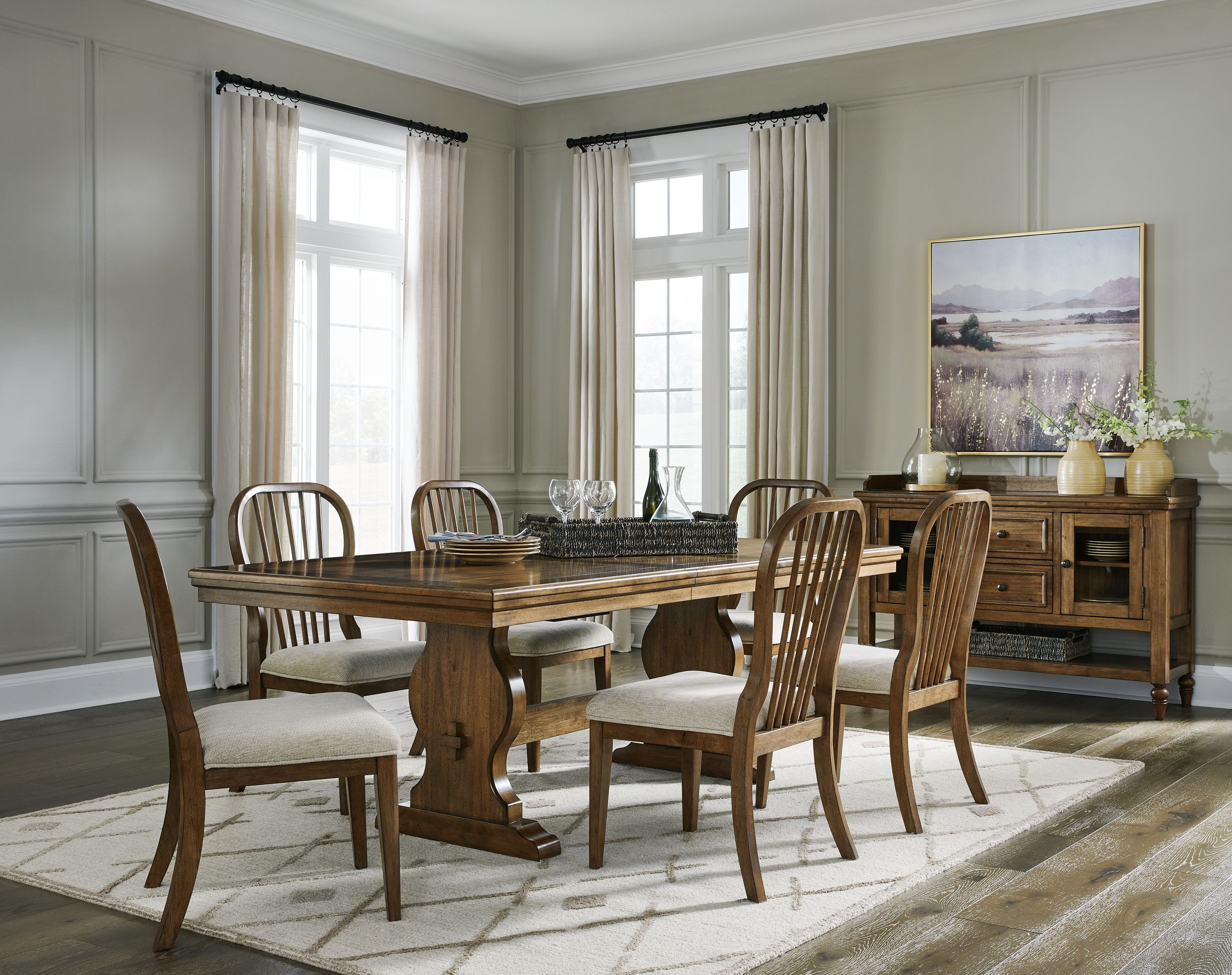 Ashley furniture trestle table store