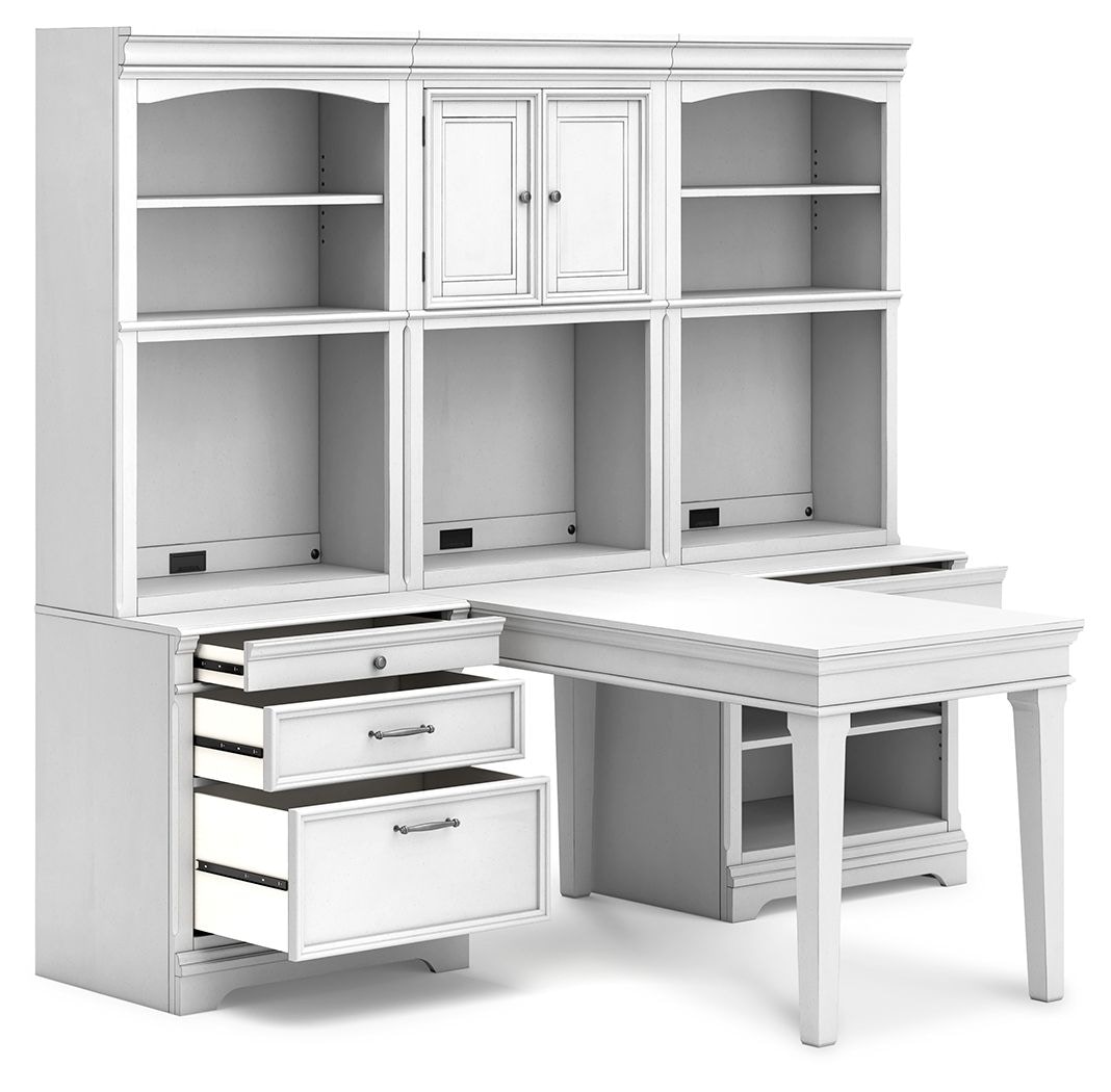 Ashley Kanwyn Partners Desk With 2 Bookcases H777-44-40B-40T-2-41B-41T ...