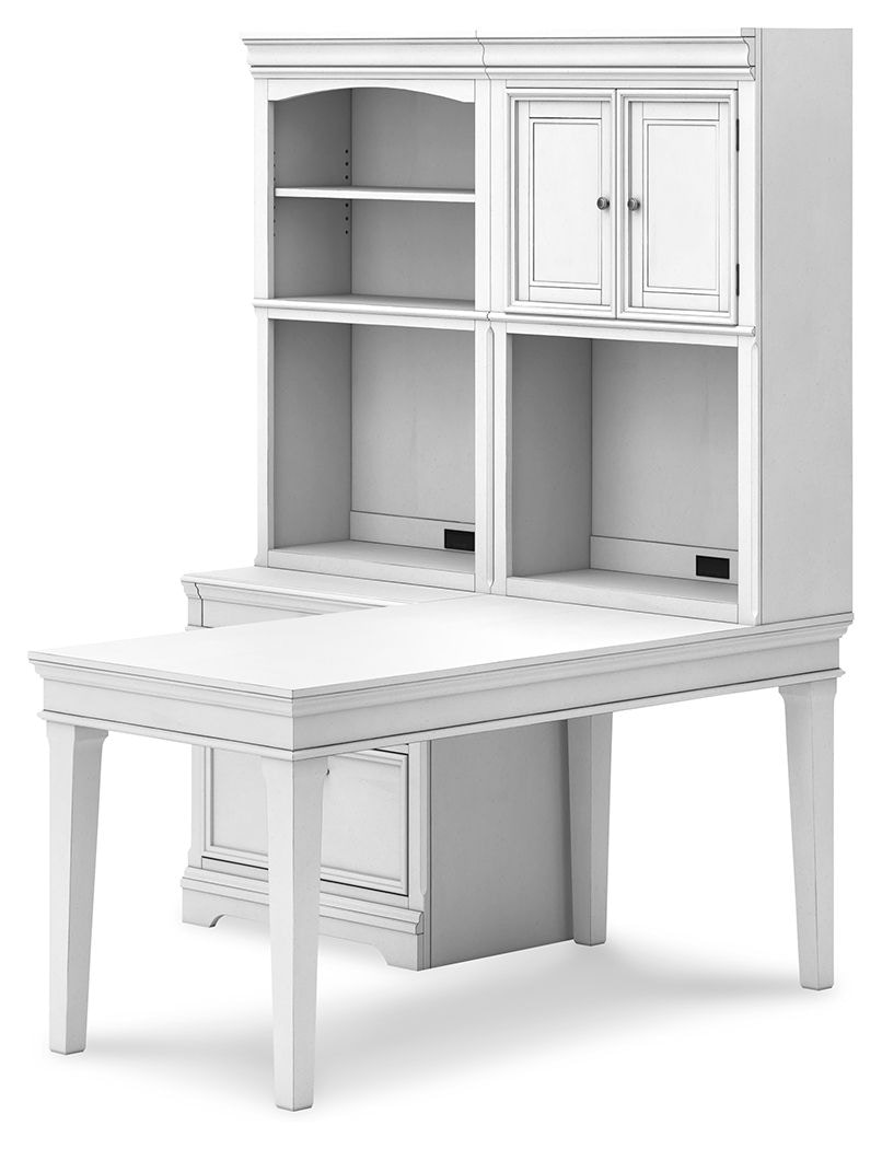 Ashley Kanwyn Partners Desk With Bookcase H777-44-40B-40T-41T ...
