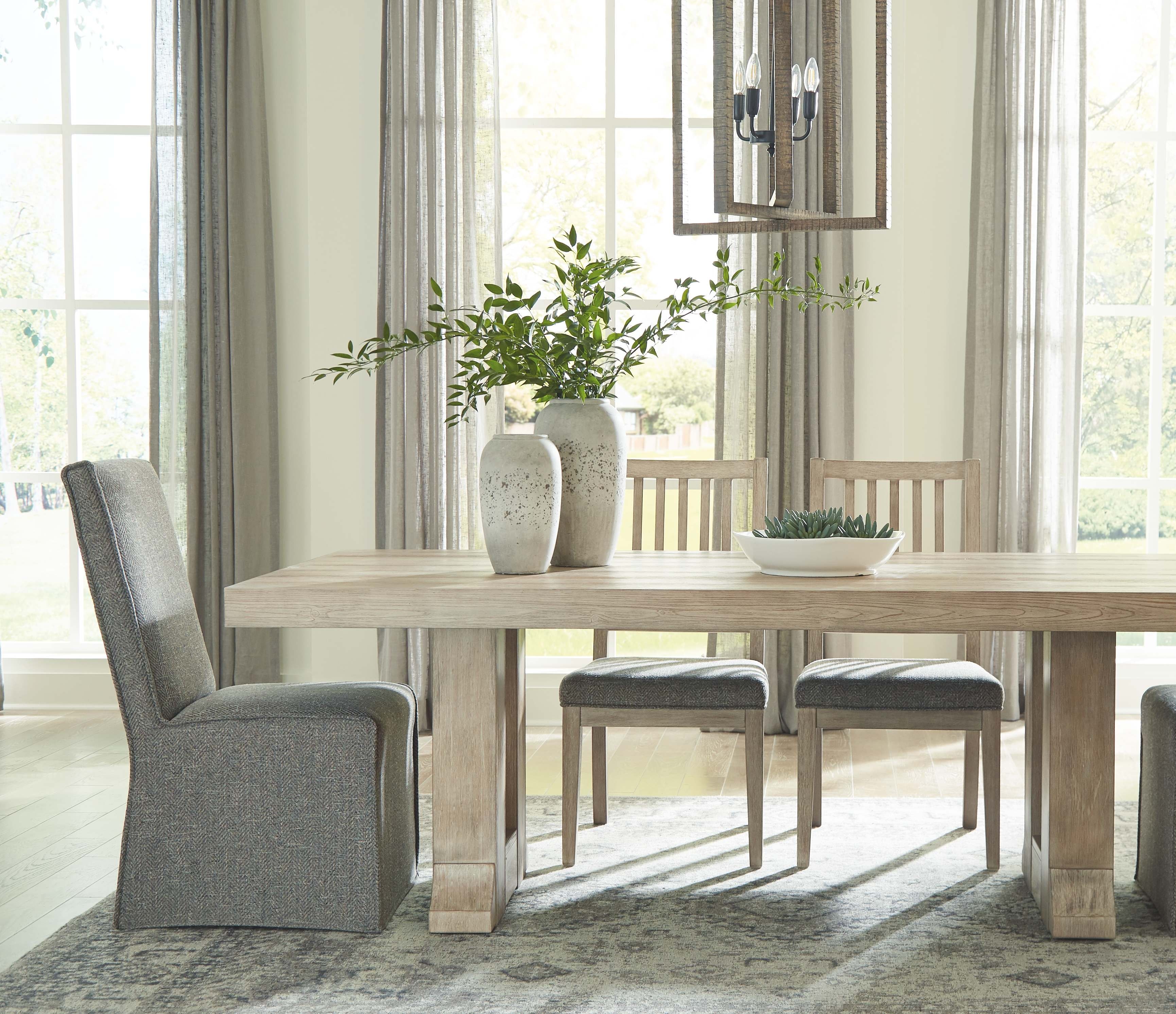 Ashley Hennington 6 Piece Dining Room Table Set D756-25T-25B-01-2-03-2 ...