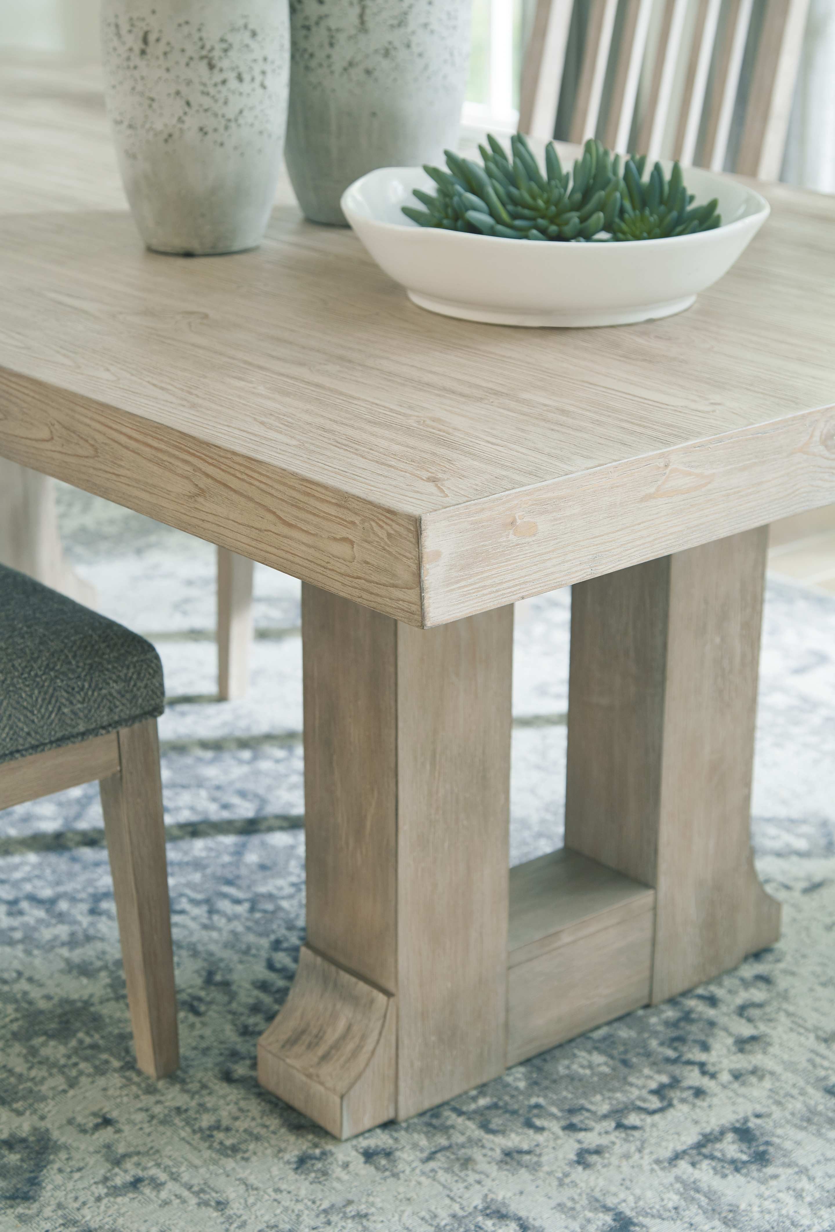 Ashley Hennington 6 Piece Dining Room Table Set D756-25T-25B-01-2-03-2 ...