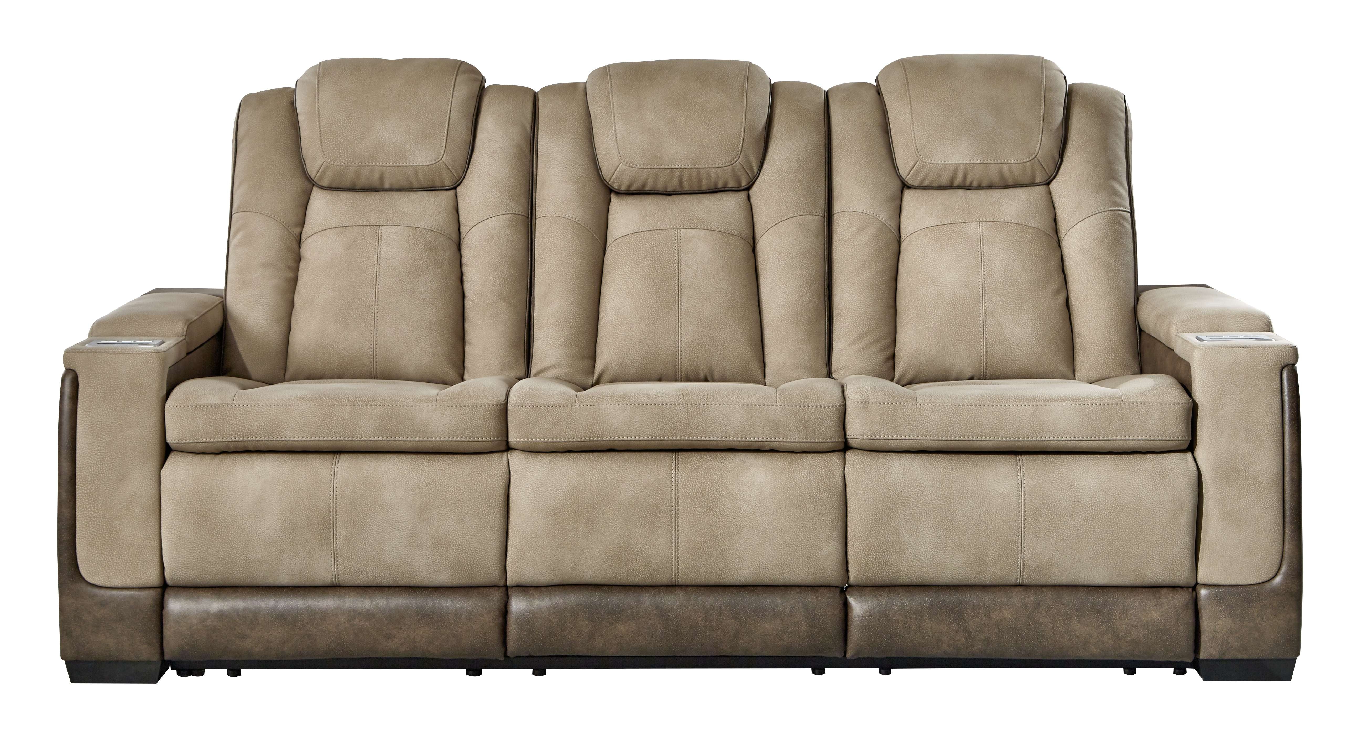Ashley Next-Gen DuraPella Power Reclining Sofa with Adjustable Headrest ...