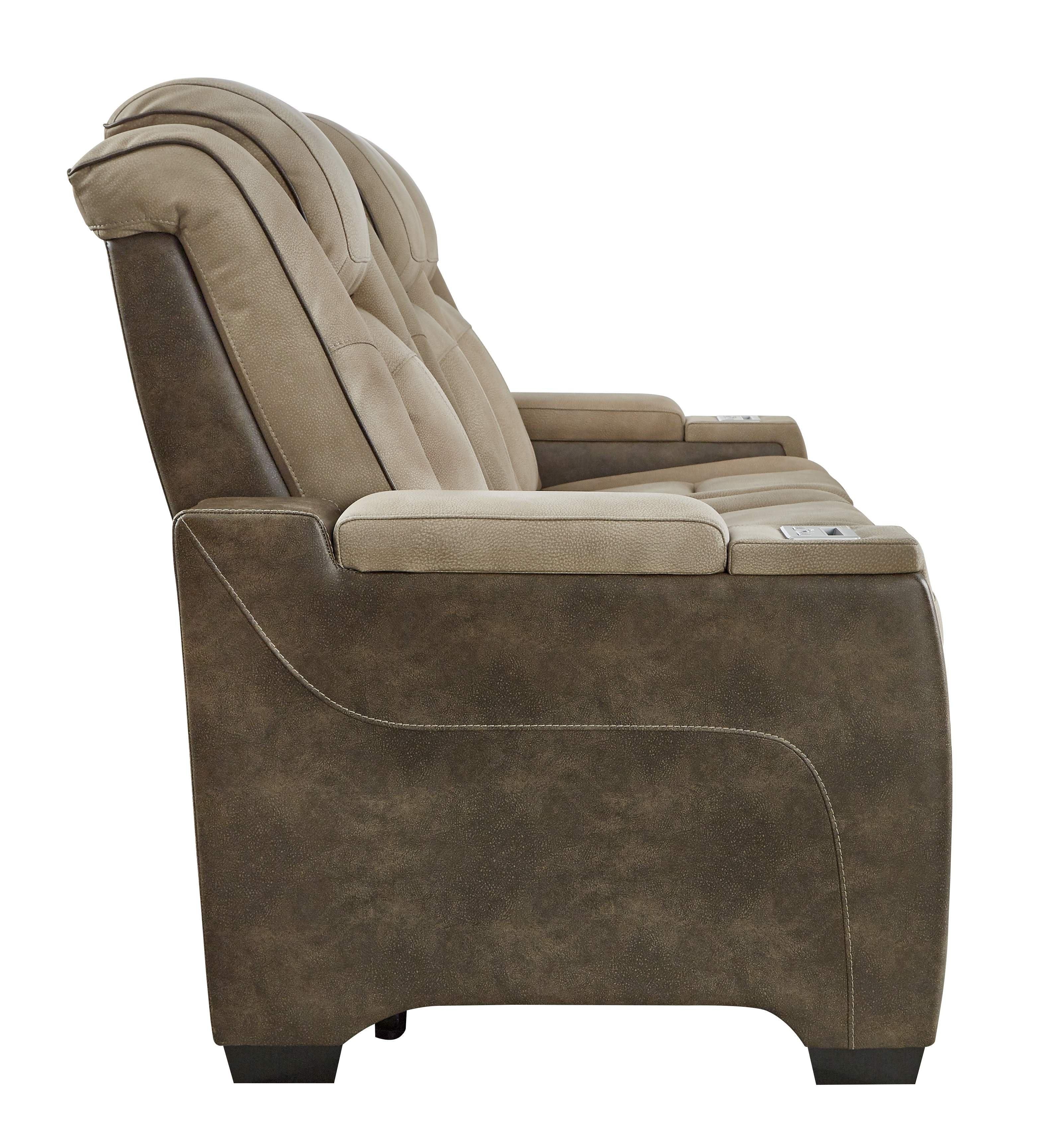 Ashley Next-Gen DuraPella Power Reclining Sofa with Adjustable Headrest ...
