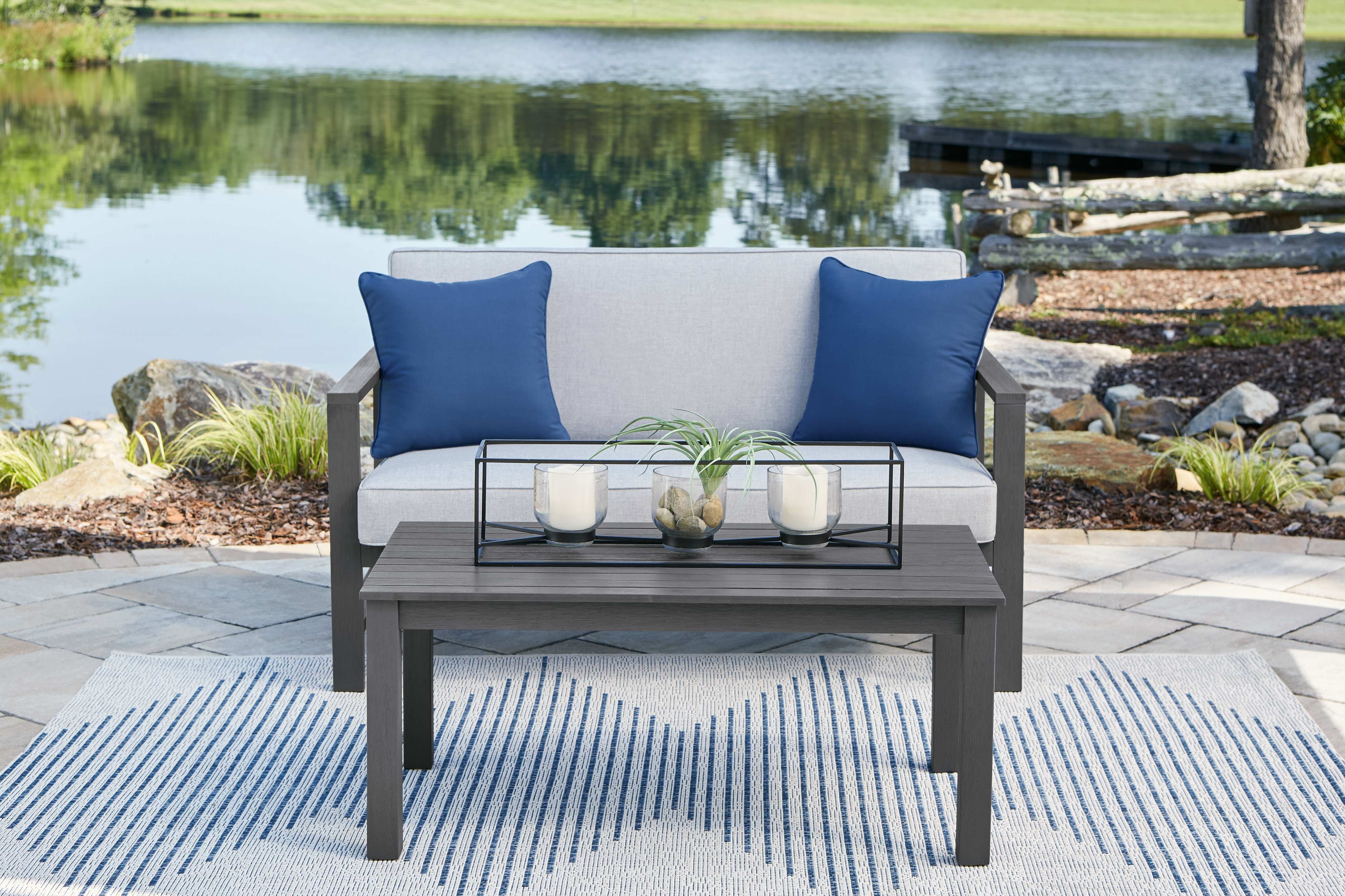 Ashley Fynnegan Loveseat with Table P349-034 - Portland, OR | Key Home ...