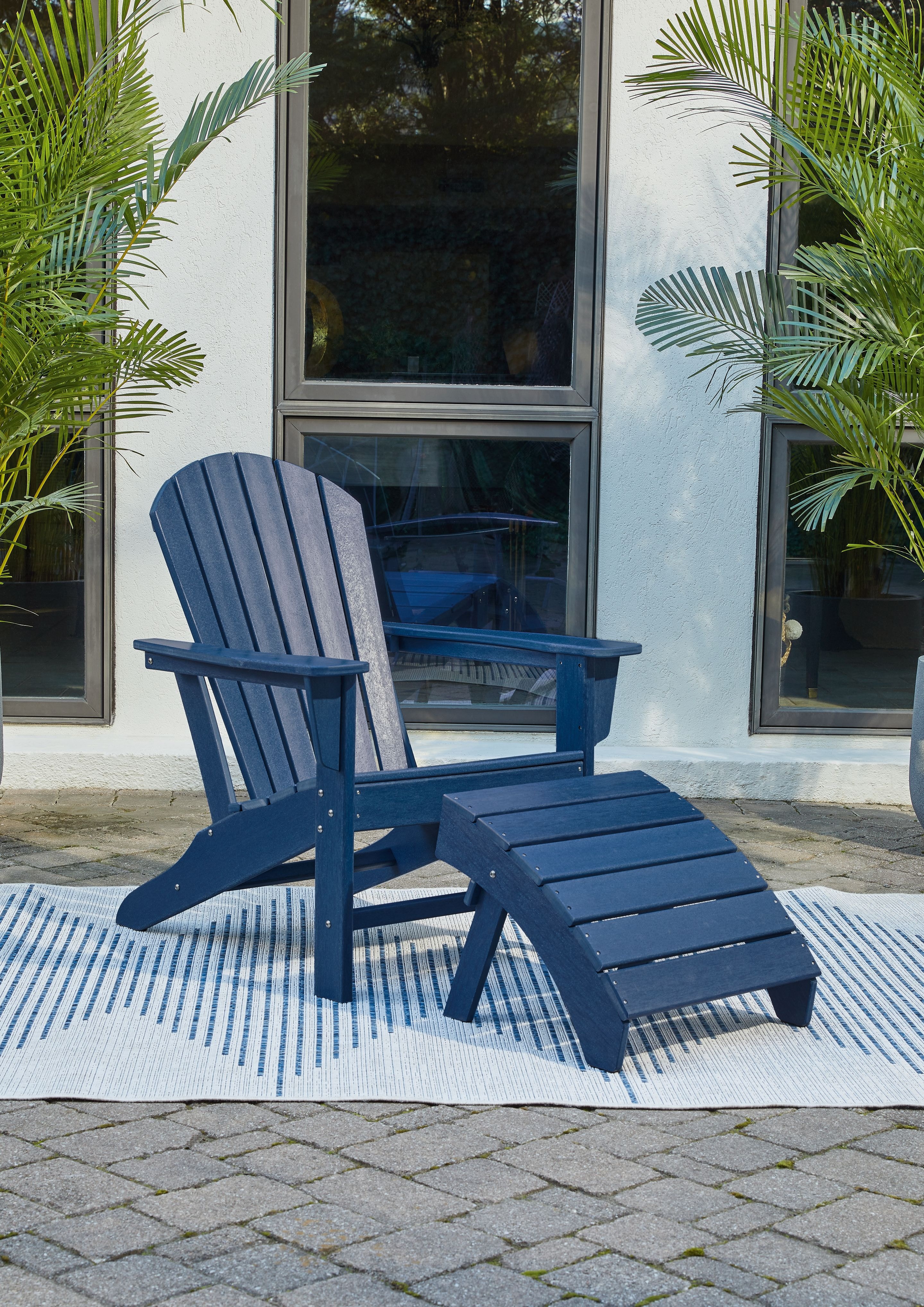 Ashley Sundown Treasure Adirondack Chair And Ottoman P009-898-813 ...