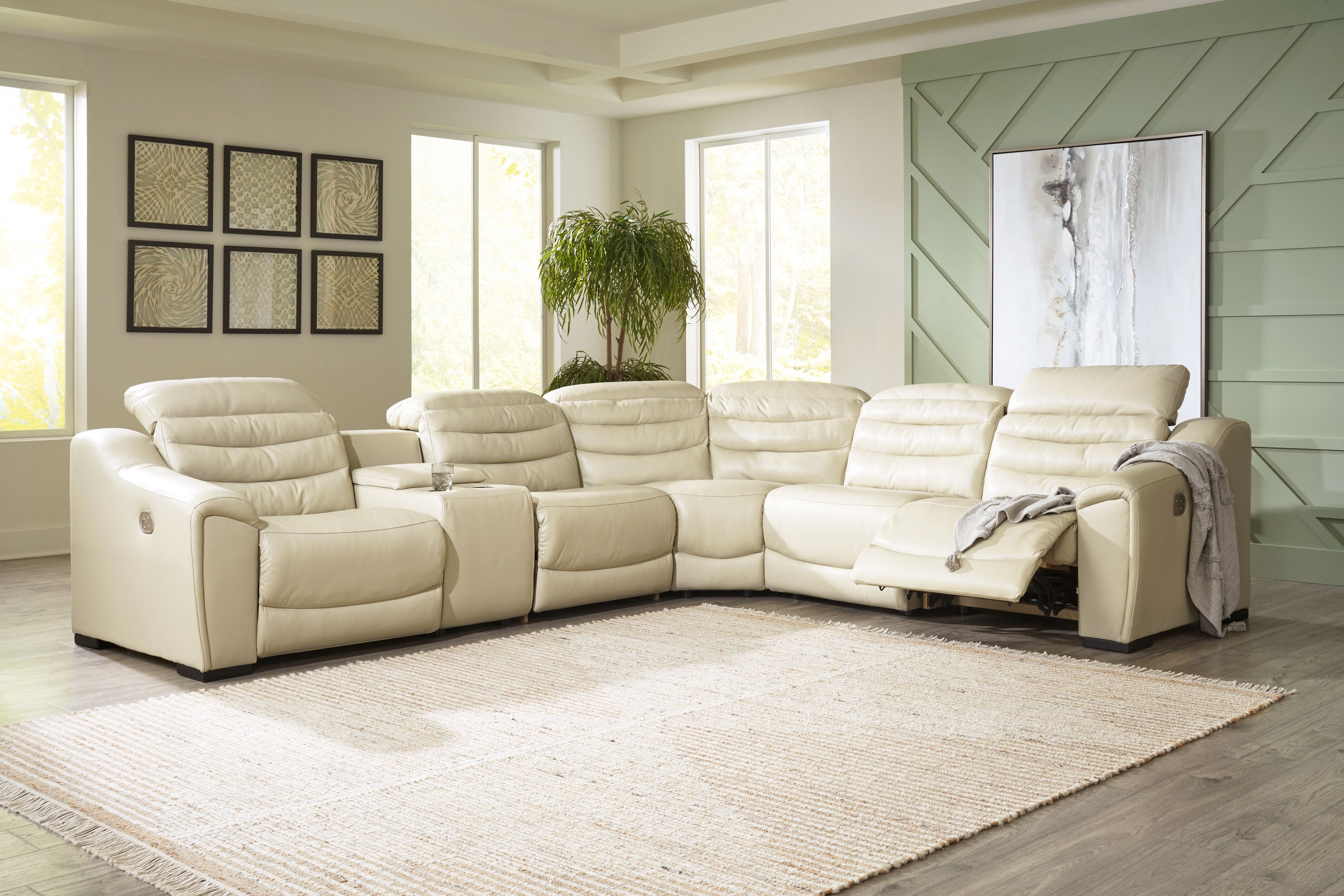 Ashley Center Line Power Reclinining Sectional U63405-58-57-31-77-46-62 ...