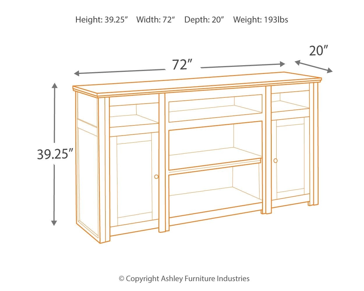 Ashley Harpan Xl TV Stand W/Fireplace Option W797-68 - Portland, OR ...