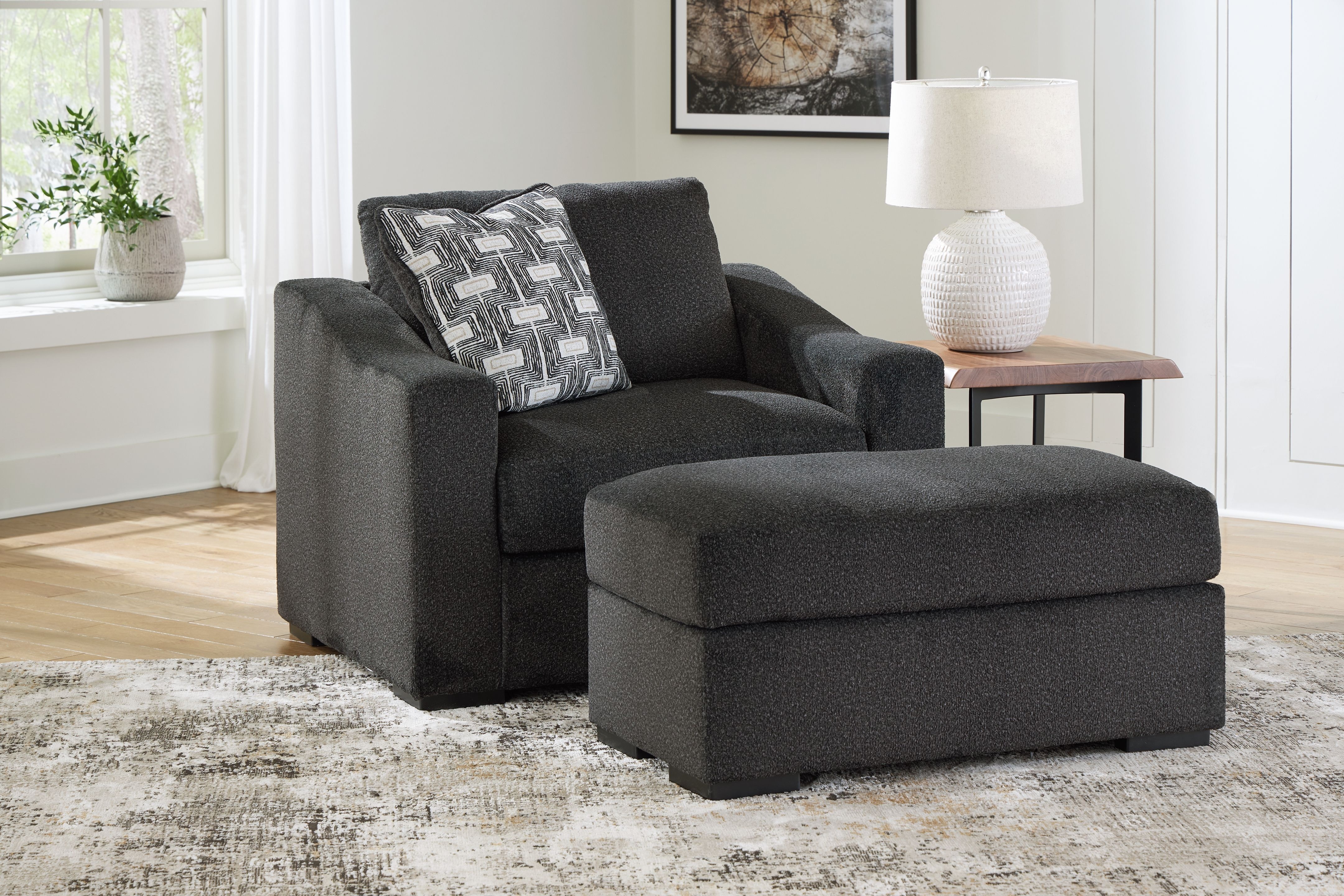 Ashley Wryenlynn Chair And A Half with Ottoman 49405-23-14 - Portland ...