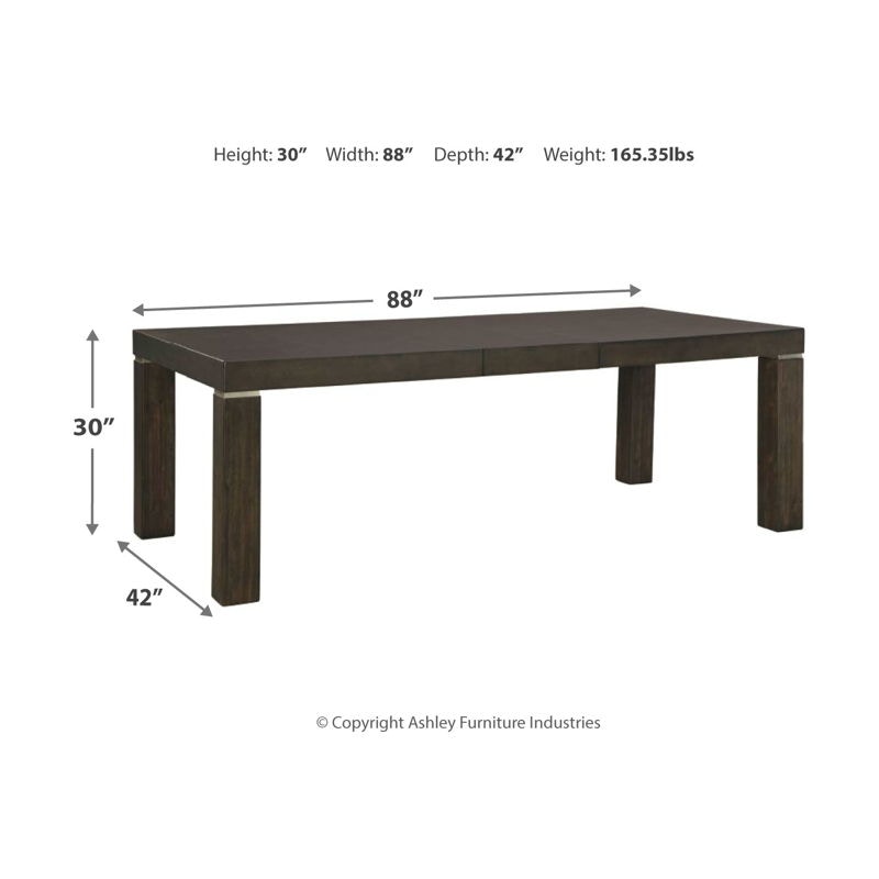 Ashley Hyndell 9 Piece Rectangular Dining Room Extension Table Set D731 ...