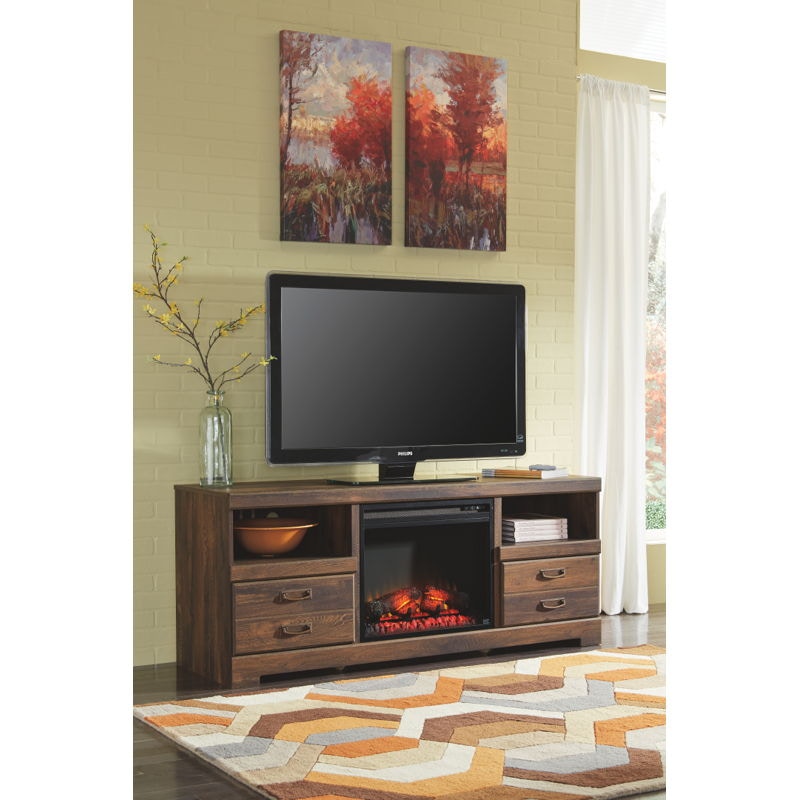 Ashley Quinden LG TV Stand with LED Fireplace W246-68-W100-01 ...