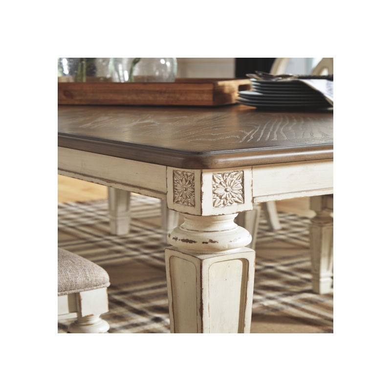 Ashley Realyn 6 Piece Rectangular Dining Room Extension Table Set D743 ...