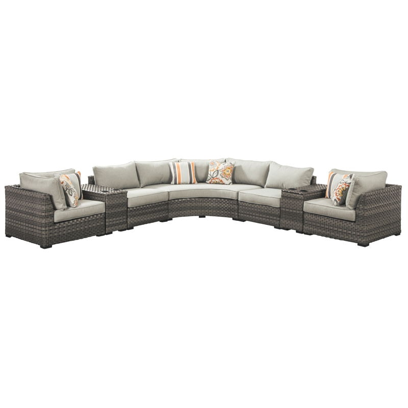 Ashley Spring Dew Sectional Lounge Set P453-877-853-2-846-851 ...