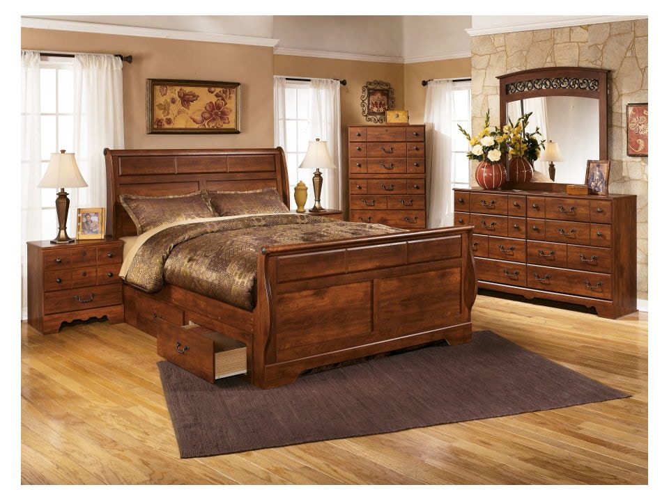 Ashley Timberline 6 Piece Queen Storage Sleigh Bed Set B258 31 36 57 54 96 60 Portland OR Key