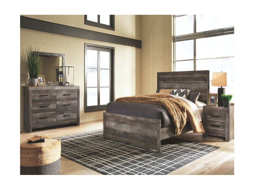 Ashley Wynnlow 6 Piece Queen Panel Bed Set B440-31-36-71-96-92-2 ...