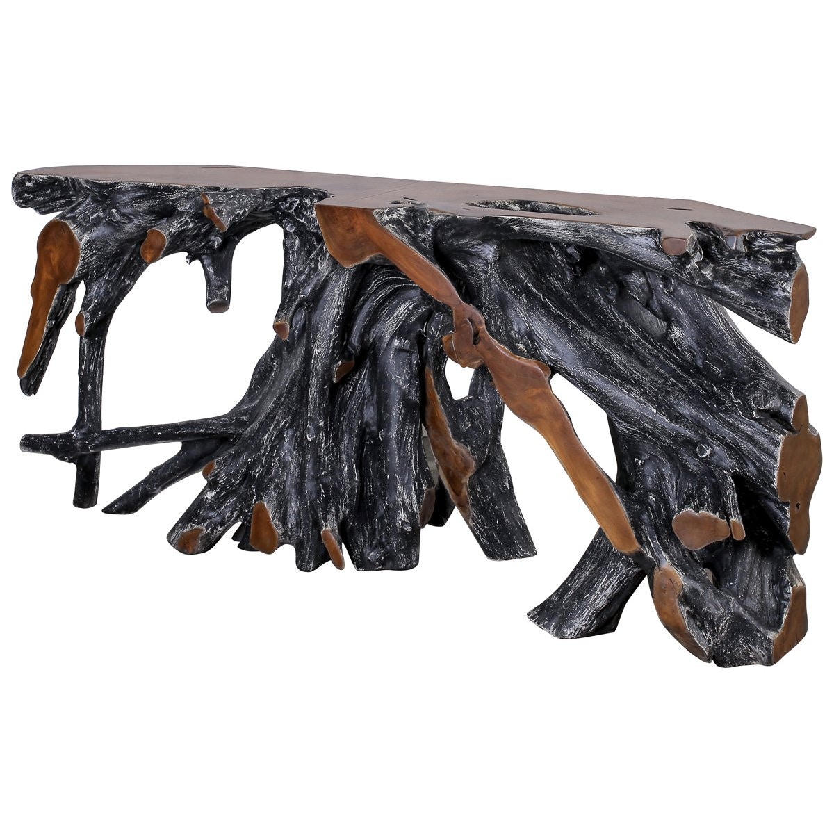 Classic Home Madeira 71'' Root Console Table Black 51005796 - Portland ...