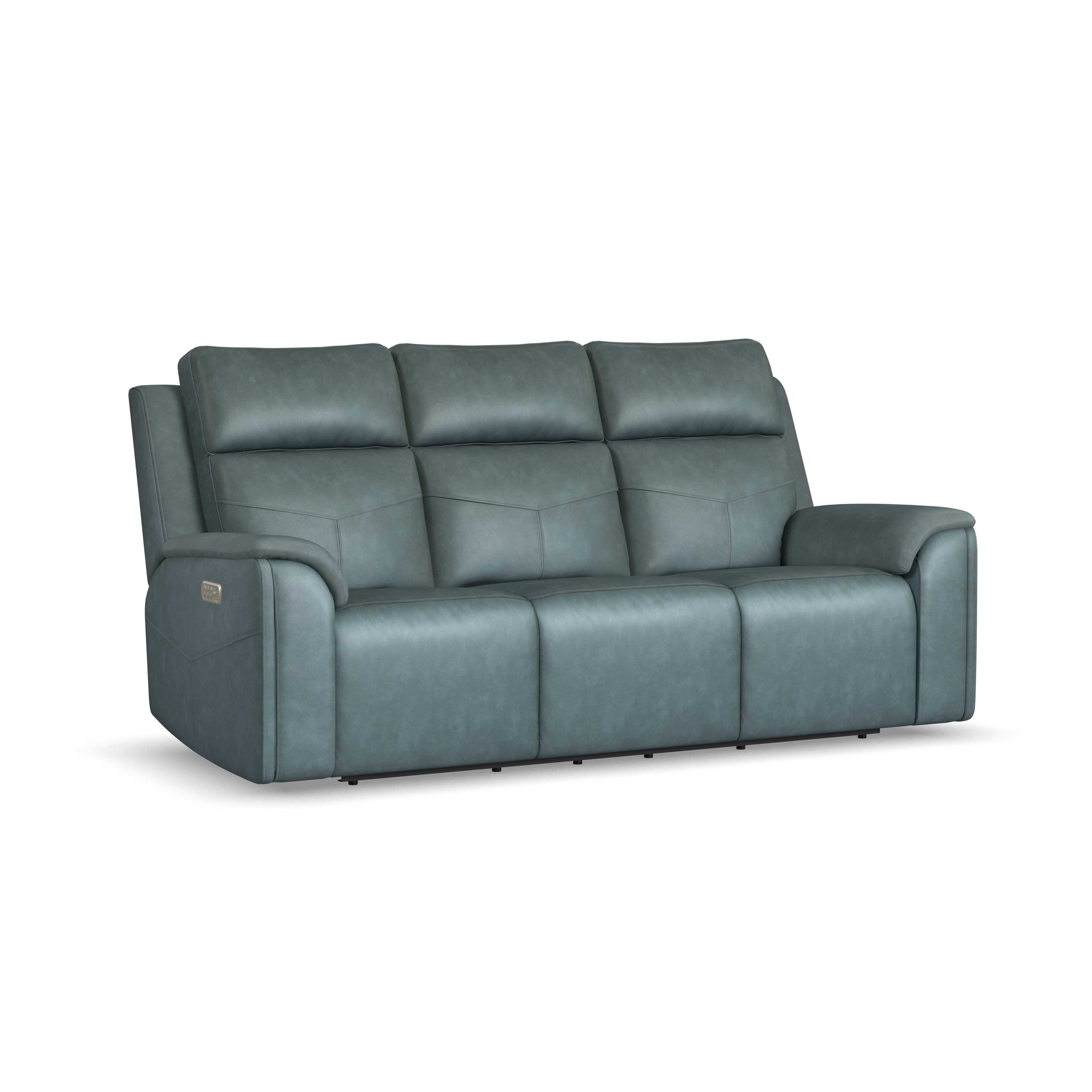 Flexsteel Vernon Power Reclining Sofa with Console & Power Headrests ...
