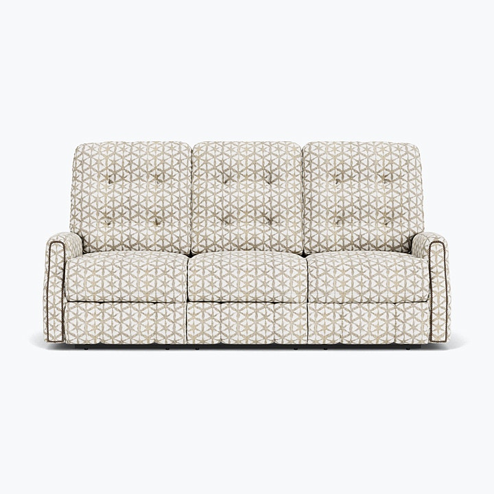 Flexsteel Devon Fabric Power Reclining Sofa With Nailhead Trim 2881-62M ...