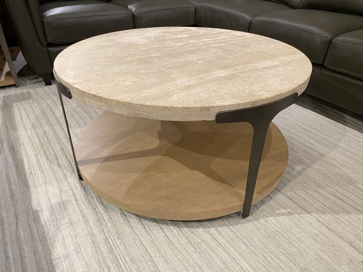 Flexsteel Omni Round Coffee Table with Casters W1075 0341 Portland OR Key Home Furnishings