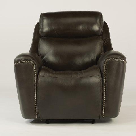 Flexsteel Mystic Leather Power Gliding Recliner with Power Headrest ...