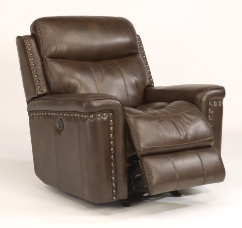 Flexsteel Grover Leather Power Gliding Recliner 1339-54P-014-74 ...