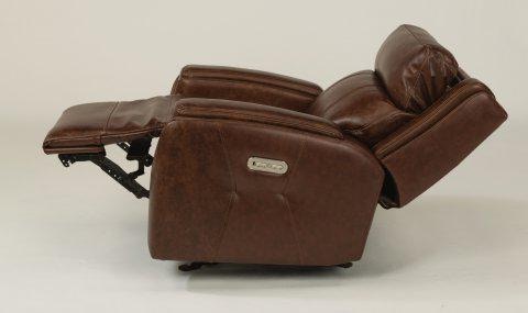 Flexsteel Zara Leather Power Gliding Recliner with Power Headrest 1501 ...