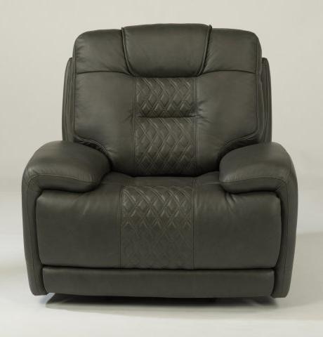 Flexsteel Royce Leather Power Recliner with Power Headrest 1545-50PH ...