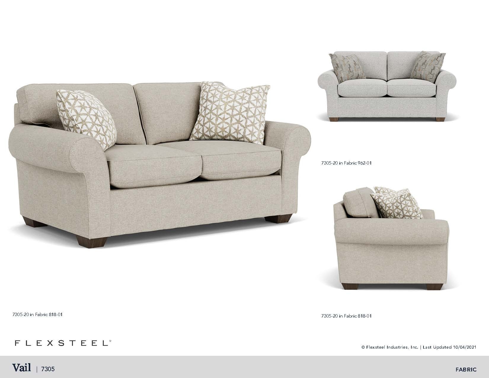 Flexsteel Vail Fabric Loveseat 7305-20-846-02 - Portland, OR | Key Home ...