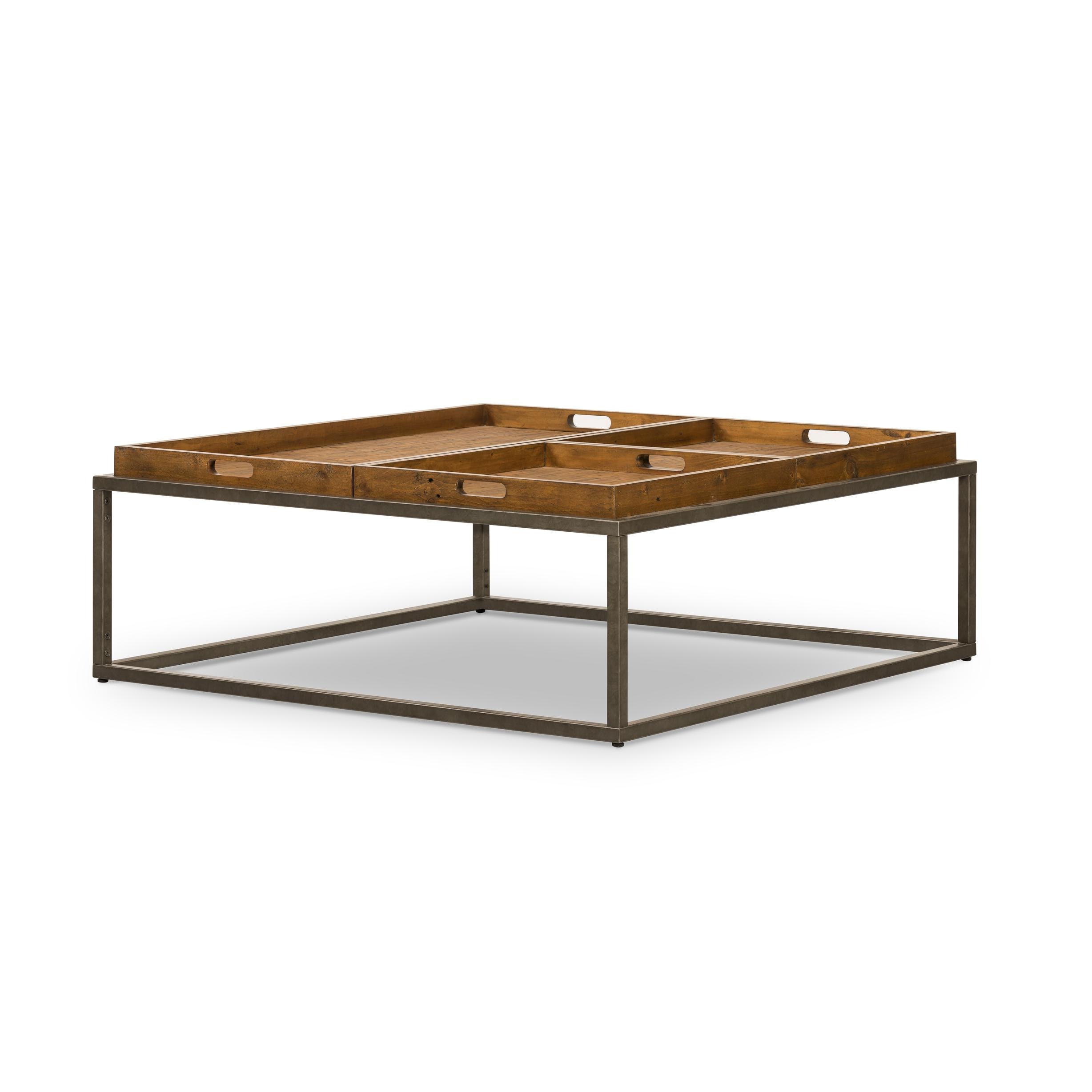 Coffee table with removable trays store