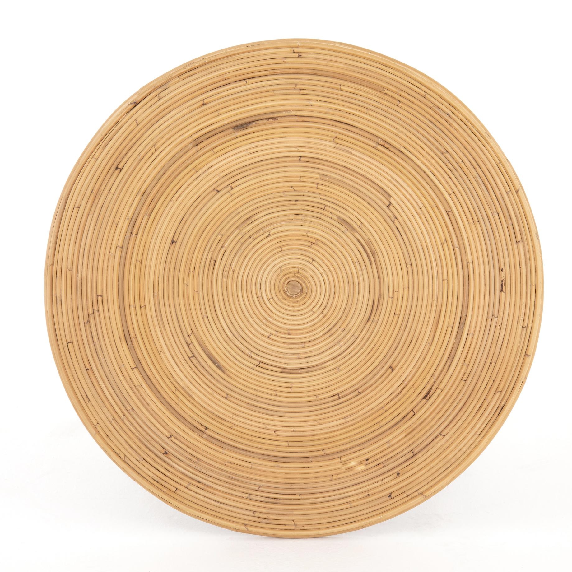 Four Hands Clover Round Coffee Table Honey Rattan 108841-001 - Portland ...