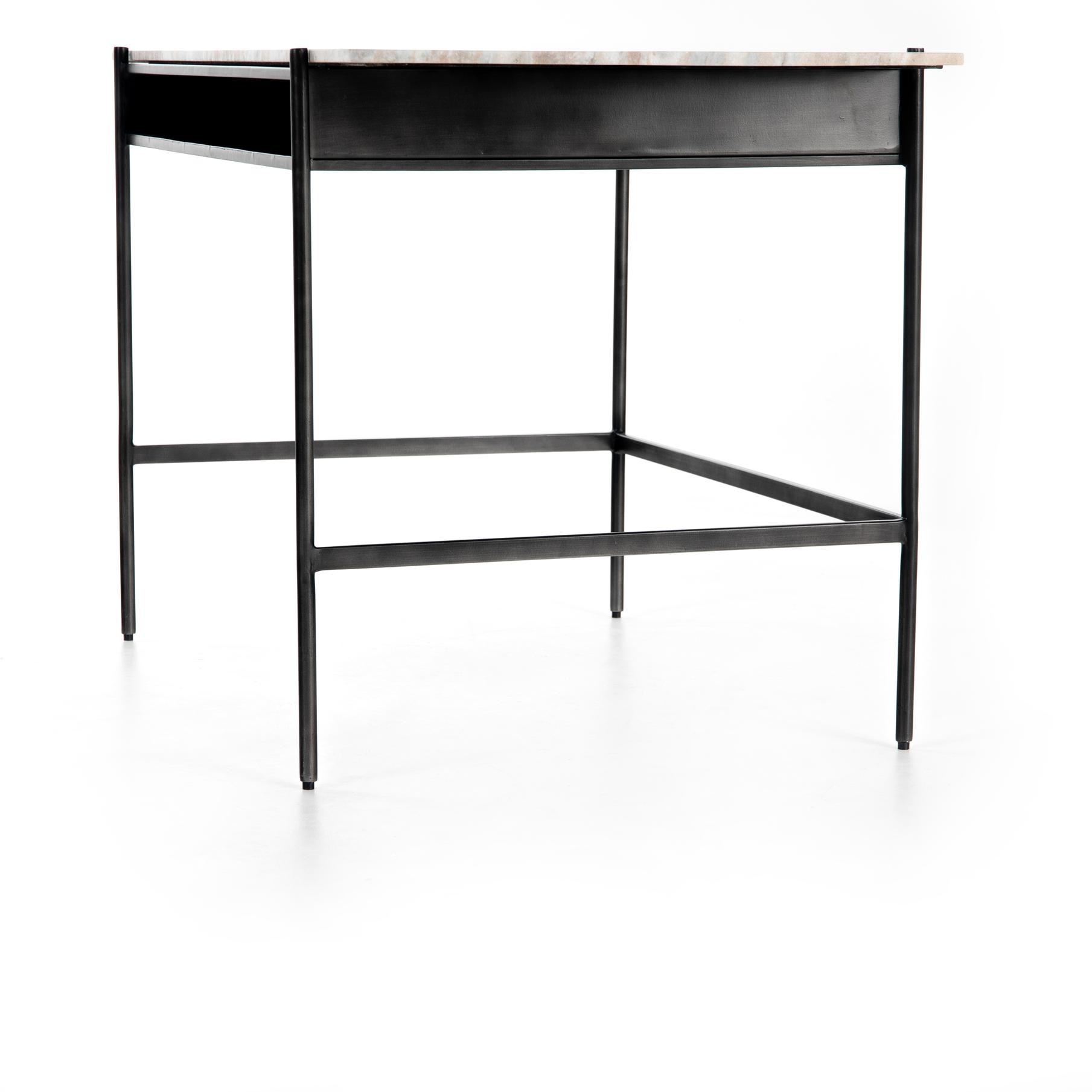 Four Hands Raven Desk Grey with Clear Powder Coat 224920-001 - Portland ...