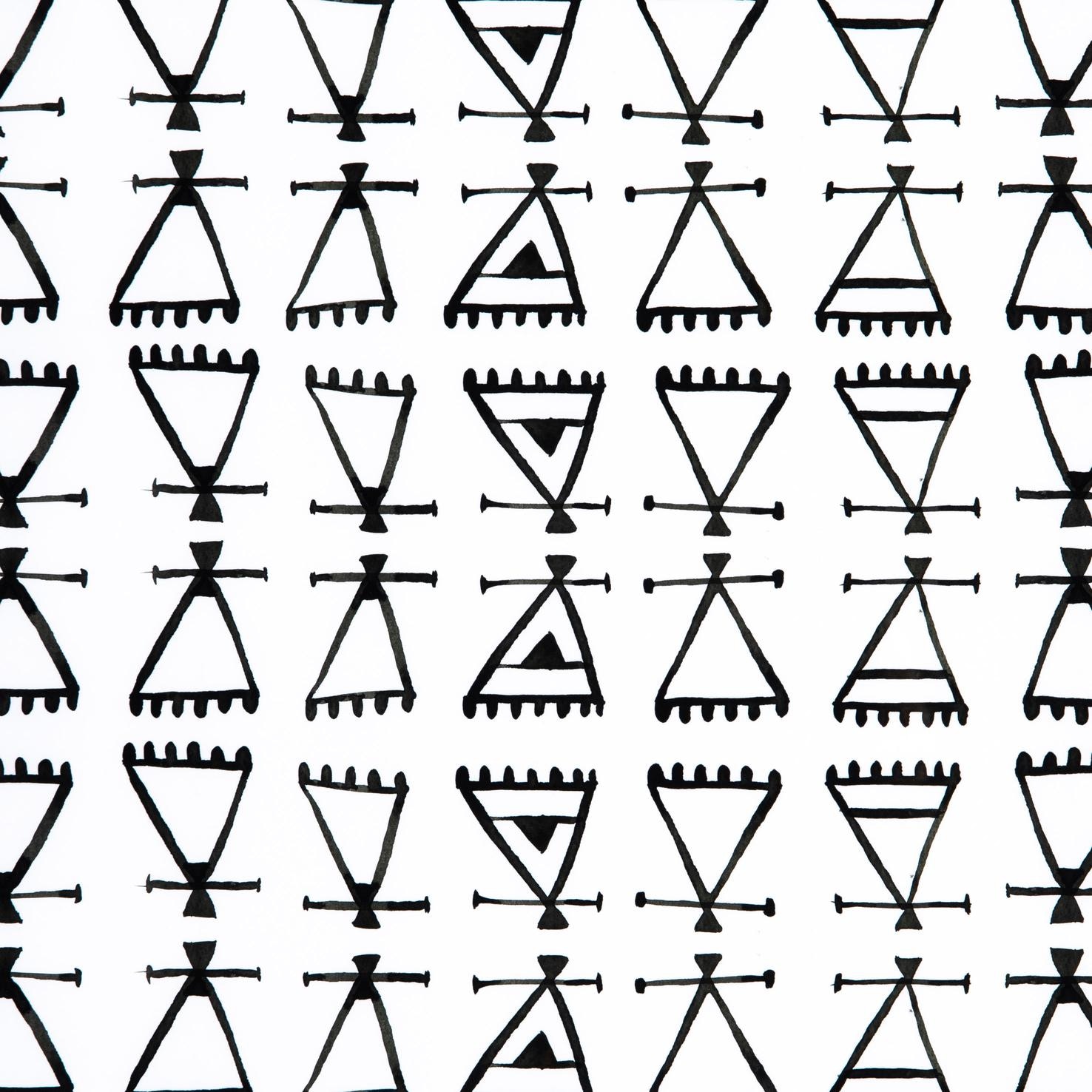 Four Hands Symbol Pattern By Jess Engle ULOF-883 - Portland, OR | Key ...