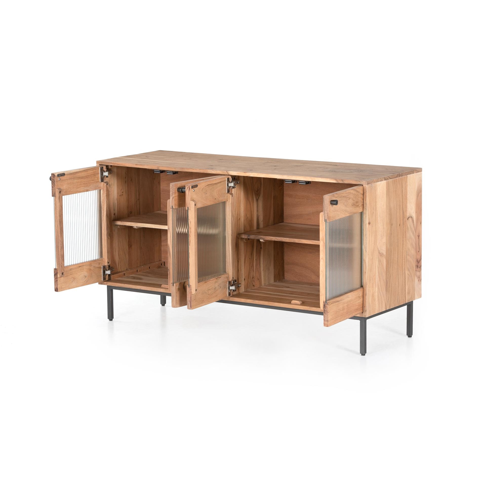Four Hands Harvey Media Console Rustic Tan Acacia 225055-001 - Portland ...
