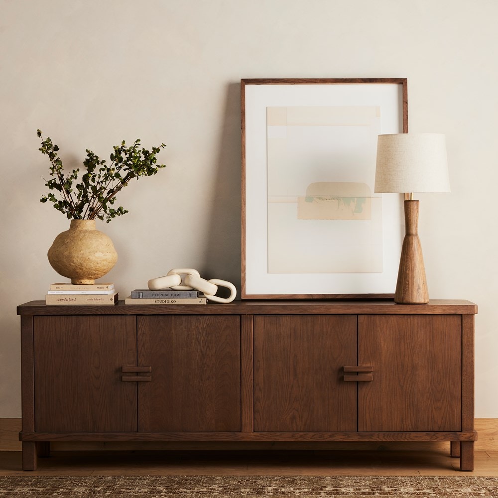 Four Hands Bregman Media Console Dusty Amber Oak 234975-003 - Portland ...