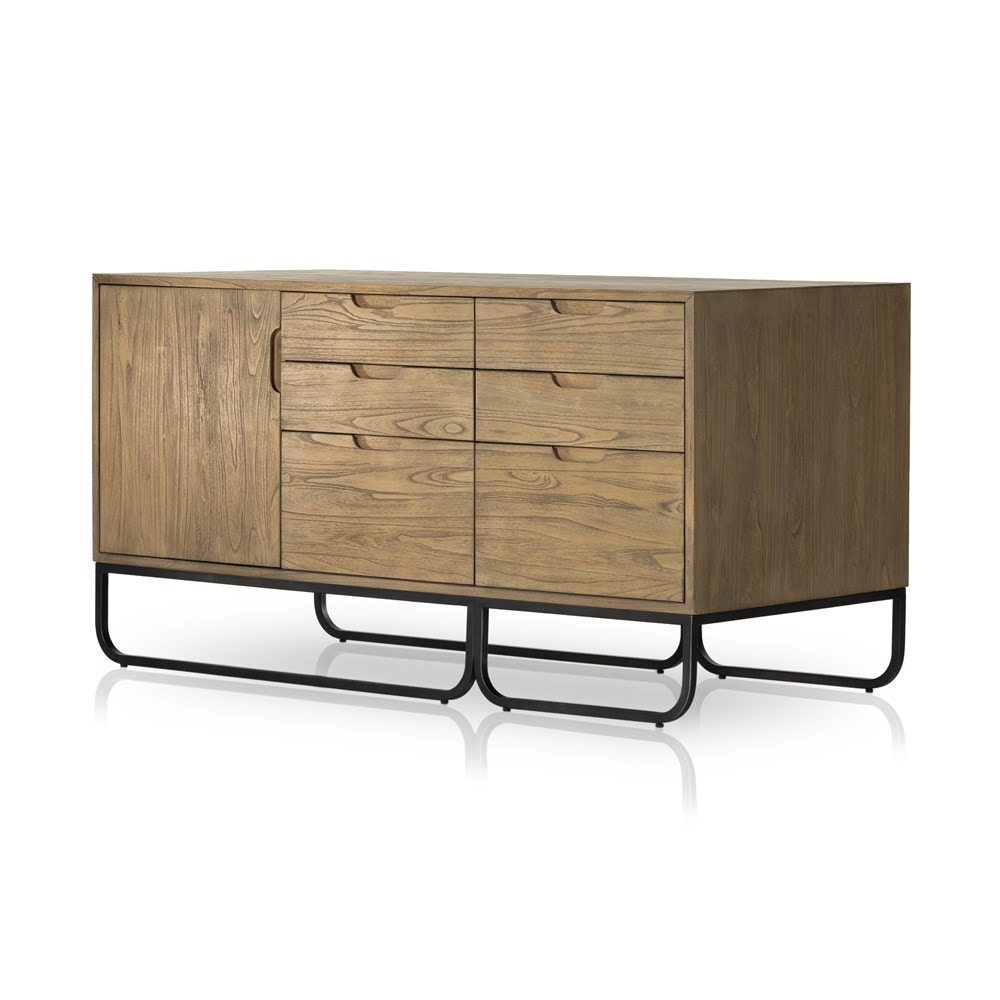 Four Hands Burton Filing Credenza Aged Drift Mindi 223974-006 ...