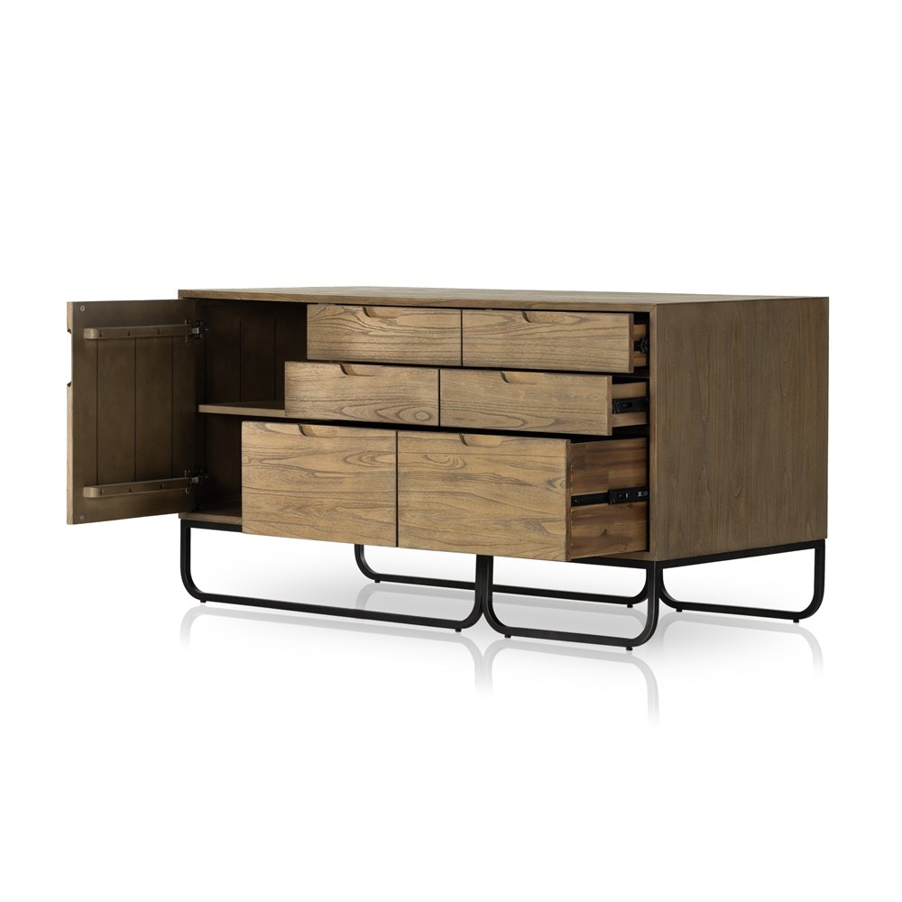 Four Hands Burton Filing Credenza Aged Drift Mindi 223974-006 ...