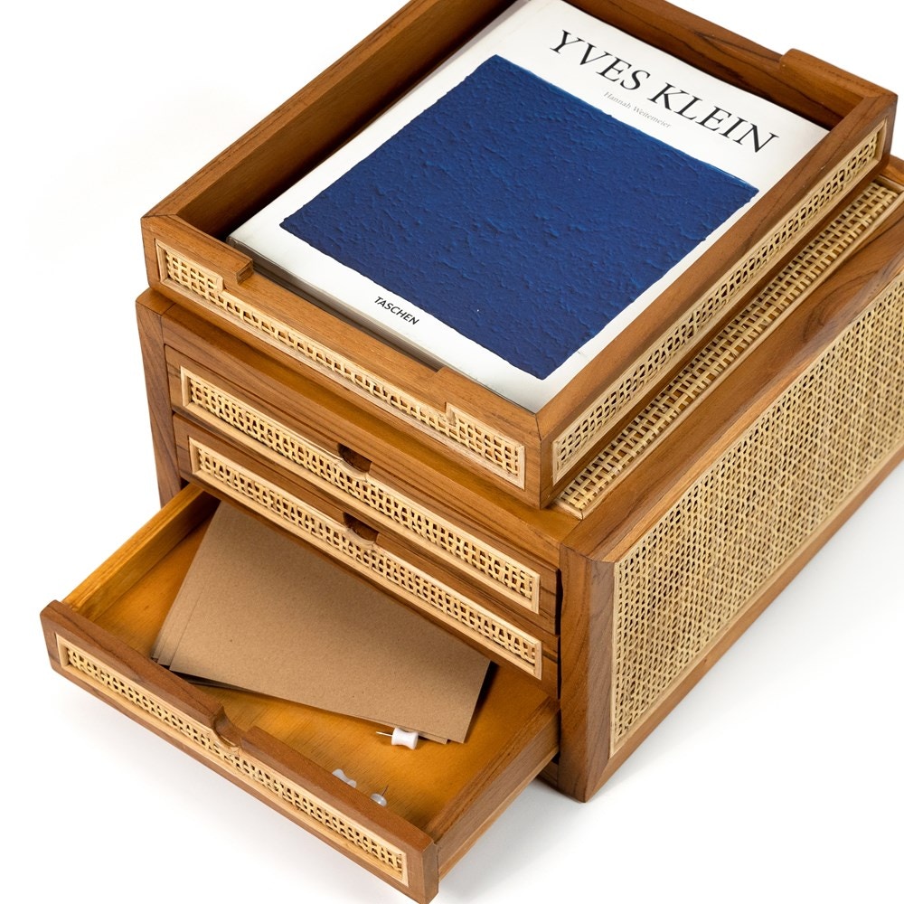 Four Hands Candon Desk Accessories Natural Teak 227339 002 Portland OR Key Home Furnishings
