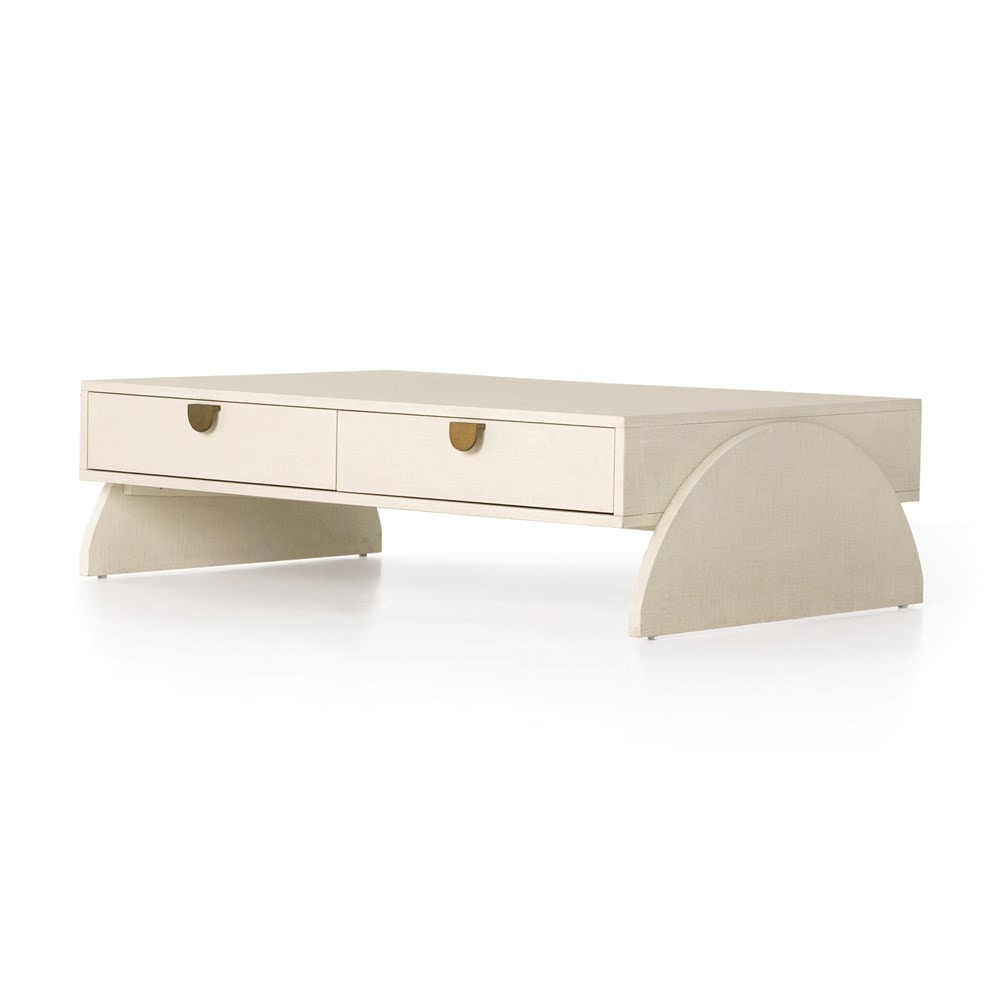 Four Hands Cressida Coffee Table Ivory Painted Ln 230376-001 - Portland ...