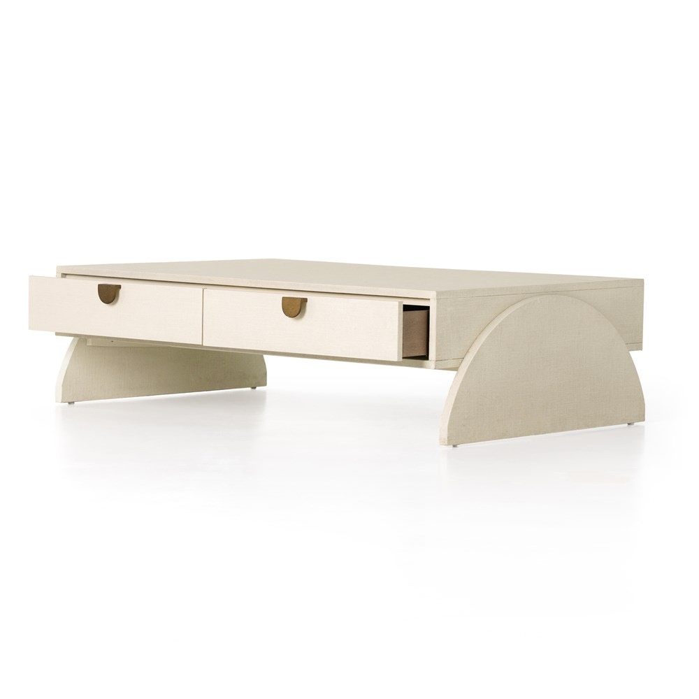 Four Hands Cressida Coffee Table Ivory Painted Ln 230376-001 - Portland ...