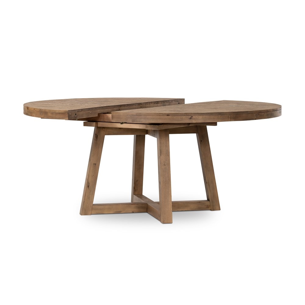 Four Hands Eberwin Round Ext Dining Table Natural 105052-002 - Portland, OR | Key Home Furnishings
