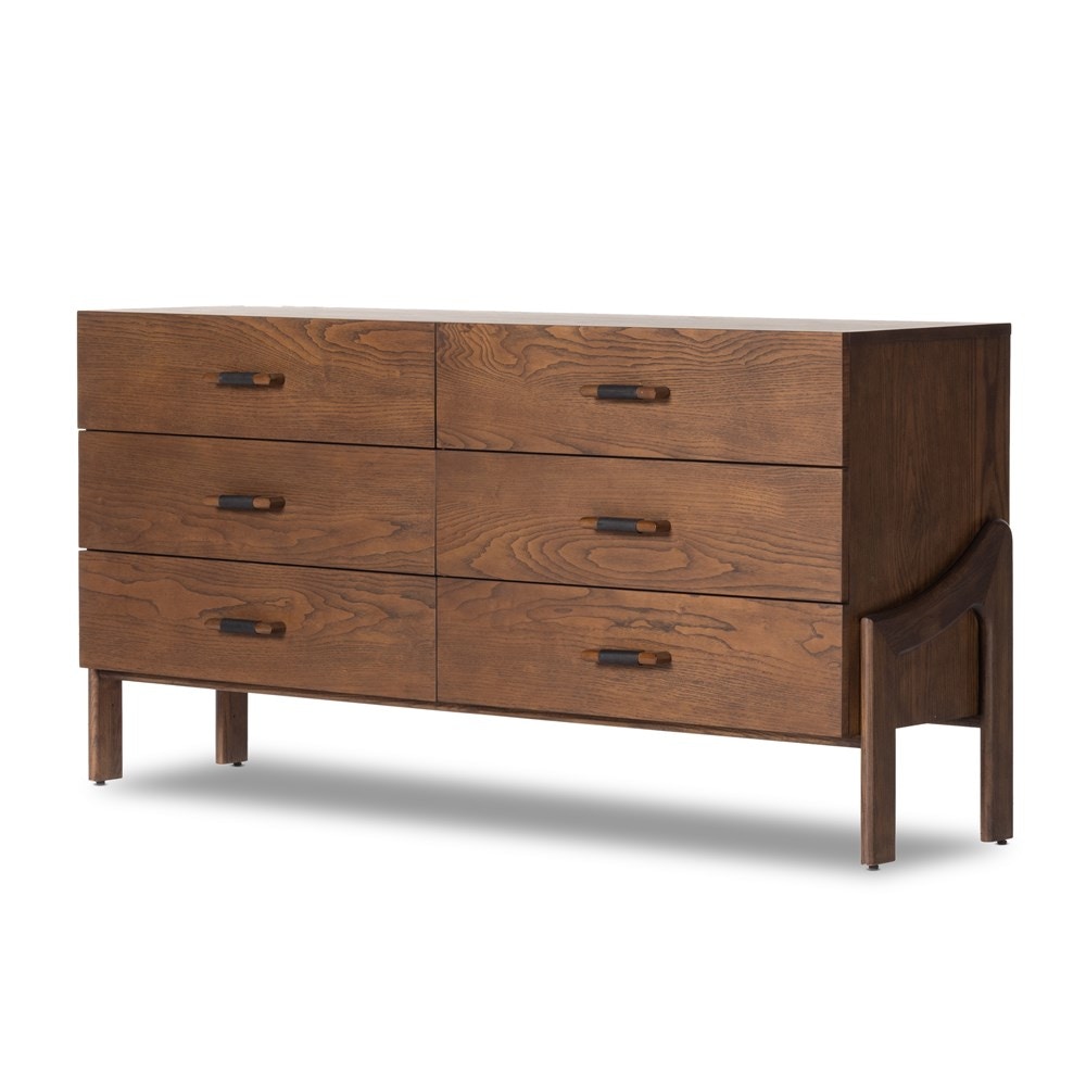 Four Hands Halston 6 Drawer Dresser Terra Brown Ash 232428-001 ...